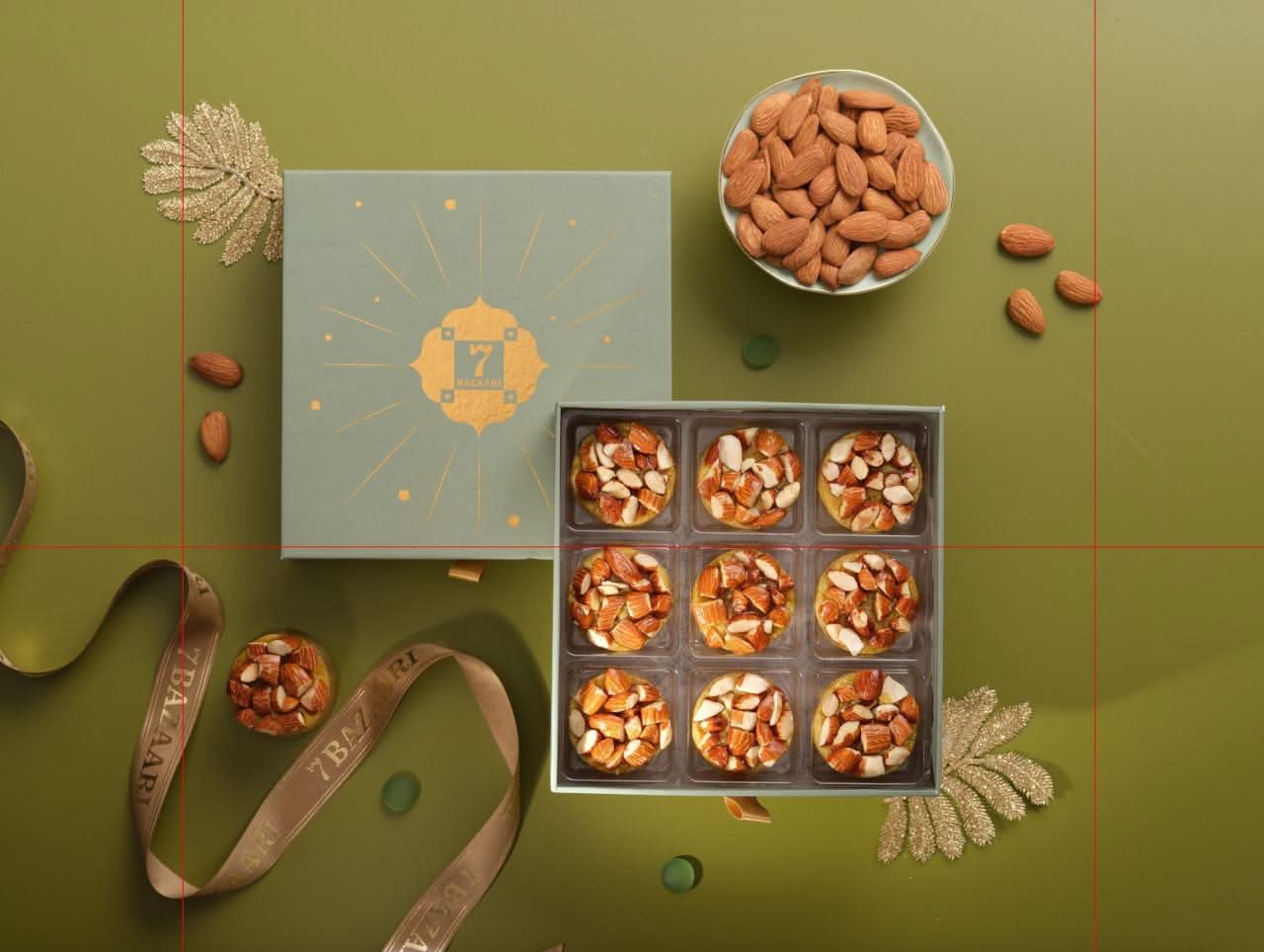 Almond Disc Box - Gourmet Almond Confections in a Box | SaatBazaari